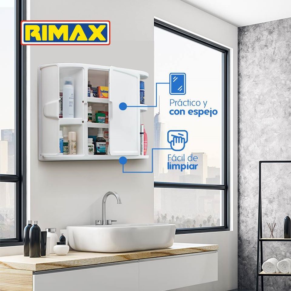 Botiquin Gabinete Para Baño Con Espejo Rimax – OUTLET → LG Amoblamientos