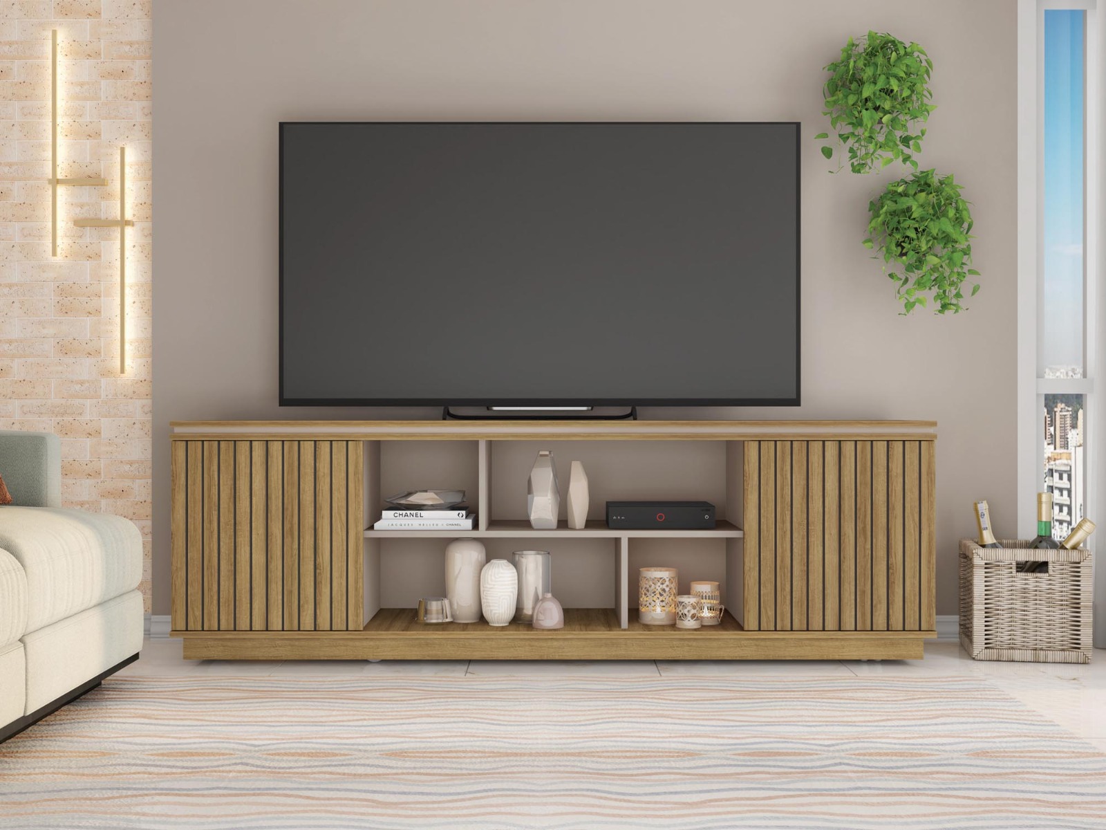 Rack Para Tv De Hasta 75 Pulgadas 2 Puertas → LG Amoblamientos