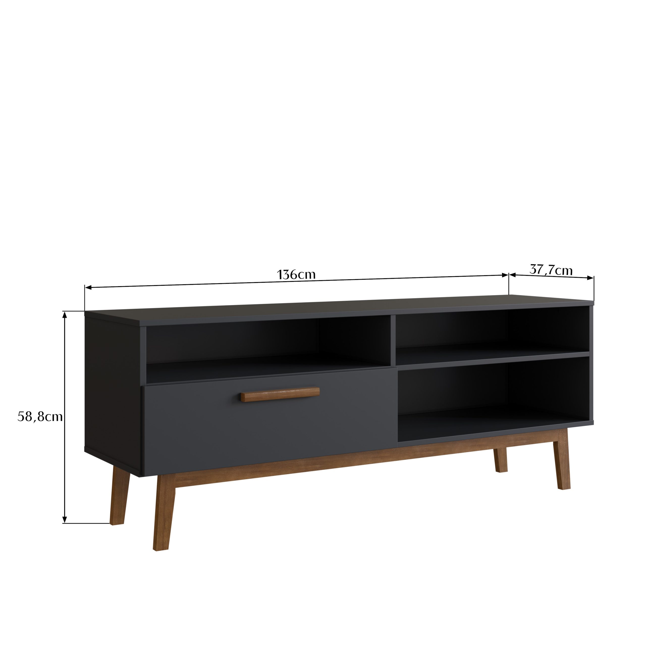 Rack Mueble Living 1 Puerta Y Estantes Retro Moderno – OUTLET → LG ...